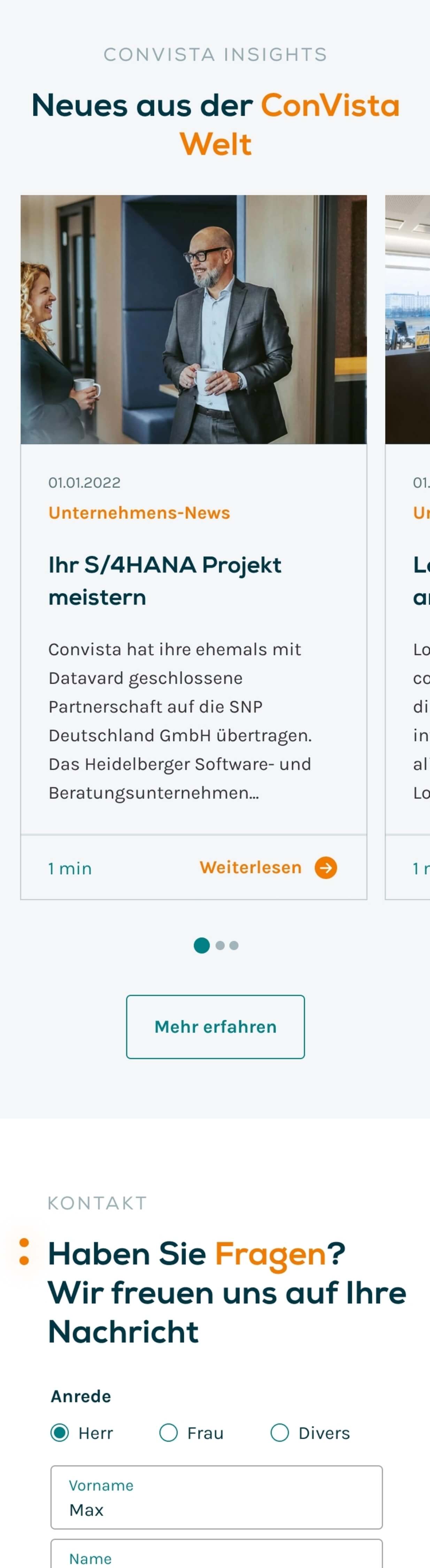 ConVista - Mit neuer Corporate-Website zu mehr Conversions
