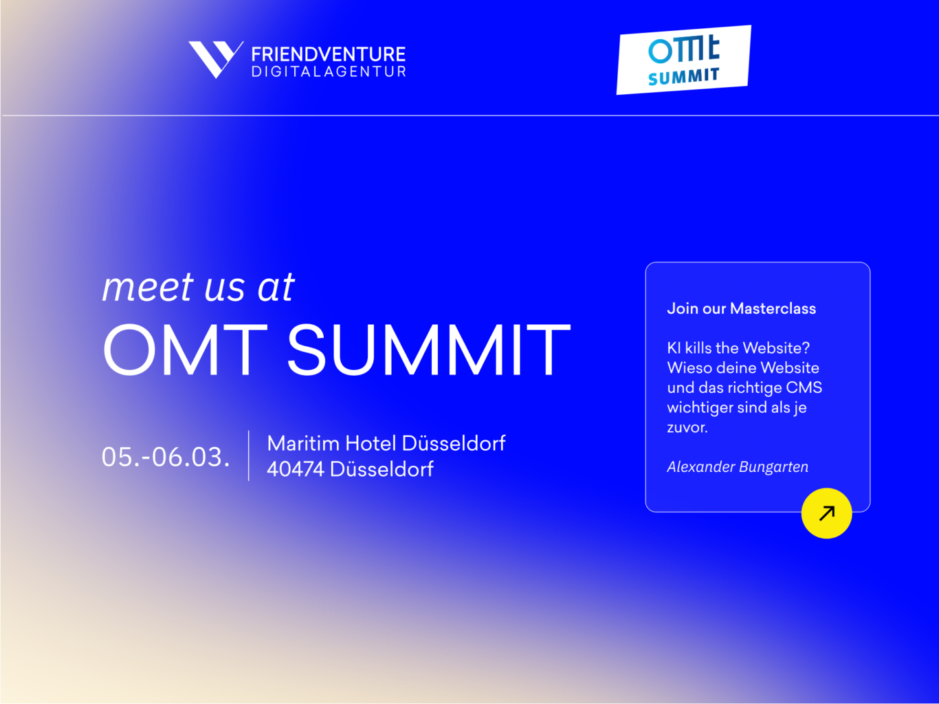 OMT Summit 2026 in Düsseldorf | Friendventure